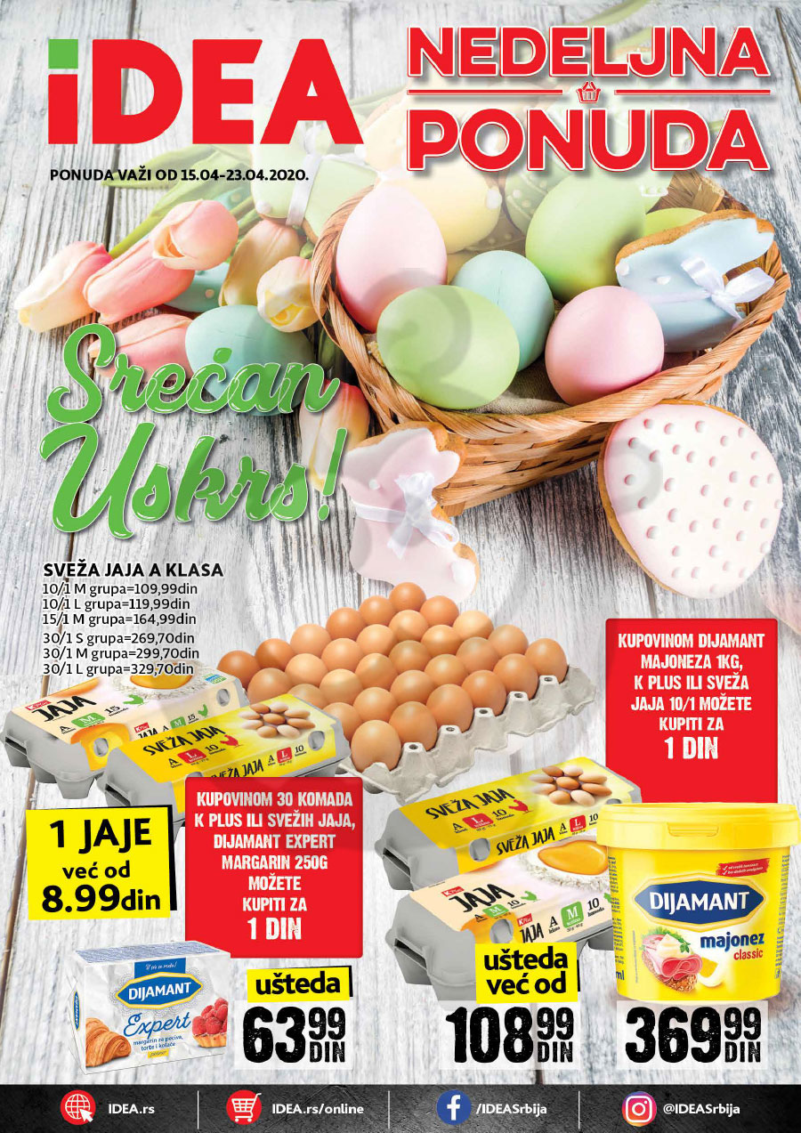 Idea Vikend Nedeljna Akcija 15.04. - 23.04.2020. | Kuda u Kupovinu