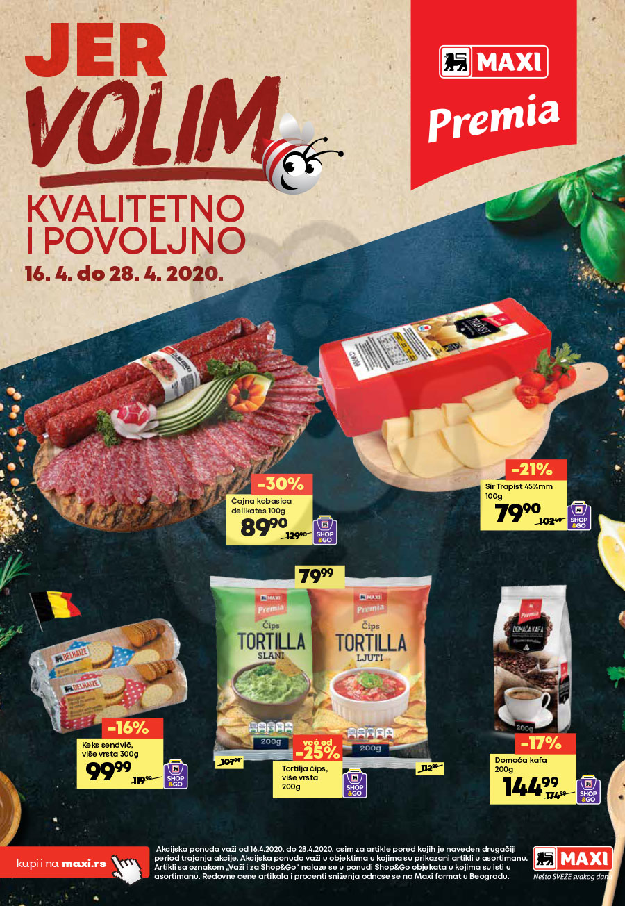 Maxi Katalog Akcija Premia Proizvodi 16.04. - 28.04.2020. | Kuda u Kupovinu