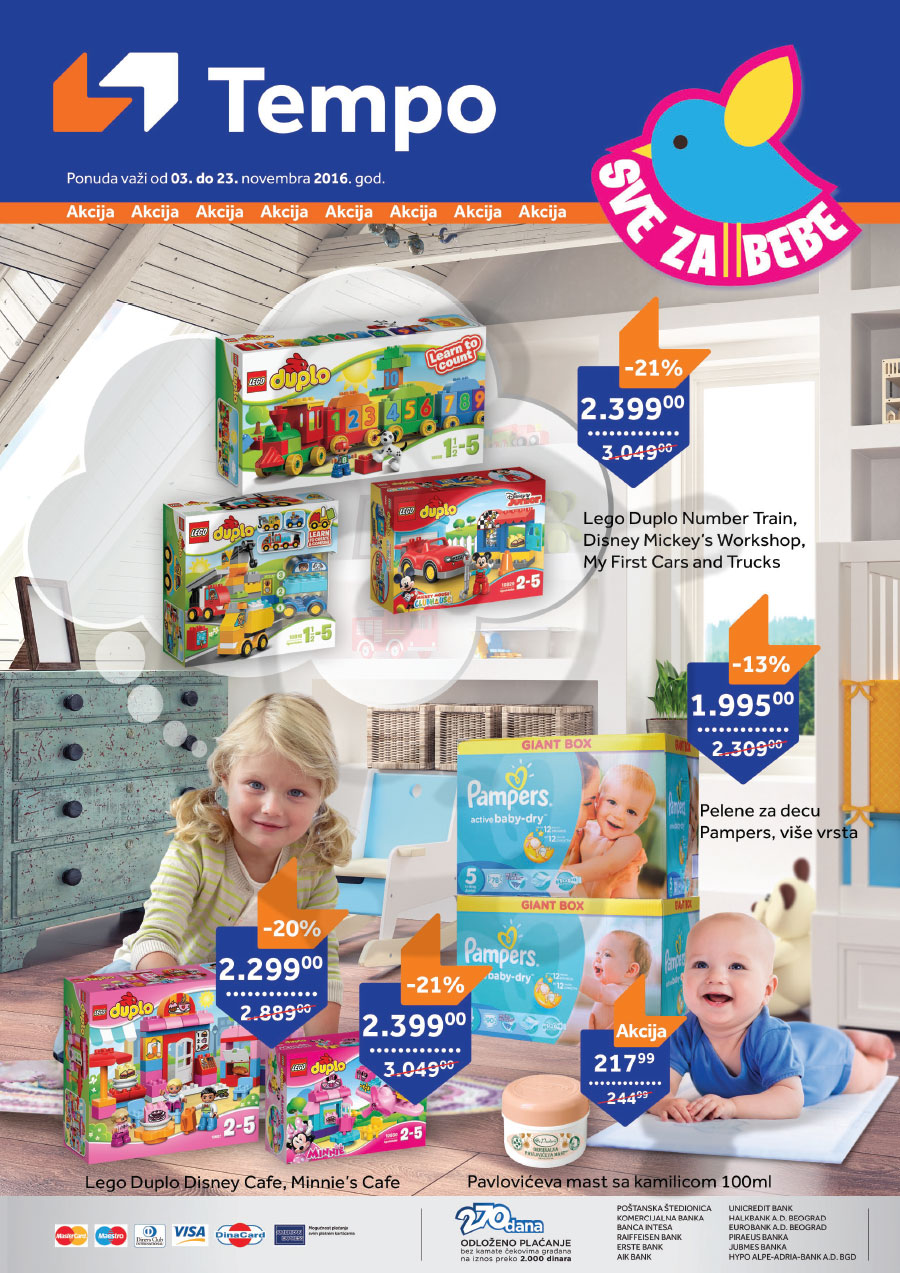 Tempo Katalog Akcija Sve za bebe 03.11. - 23.11.2016. | Kuda u Kupovinu