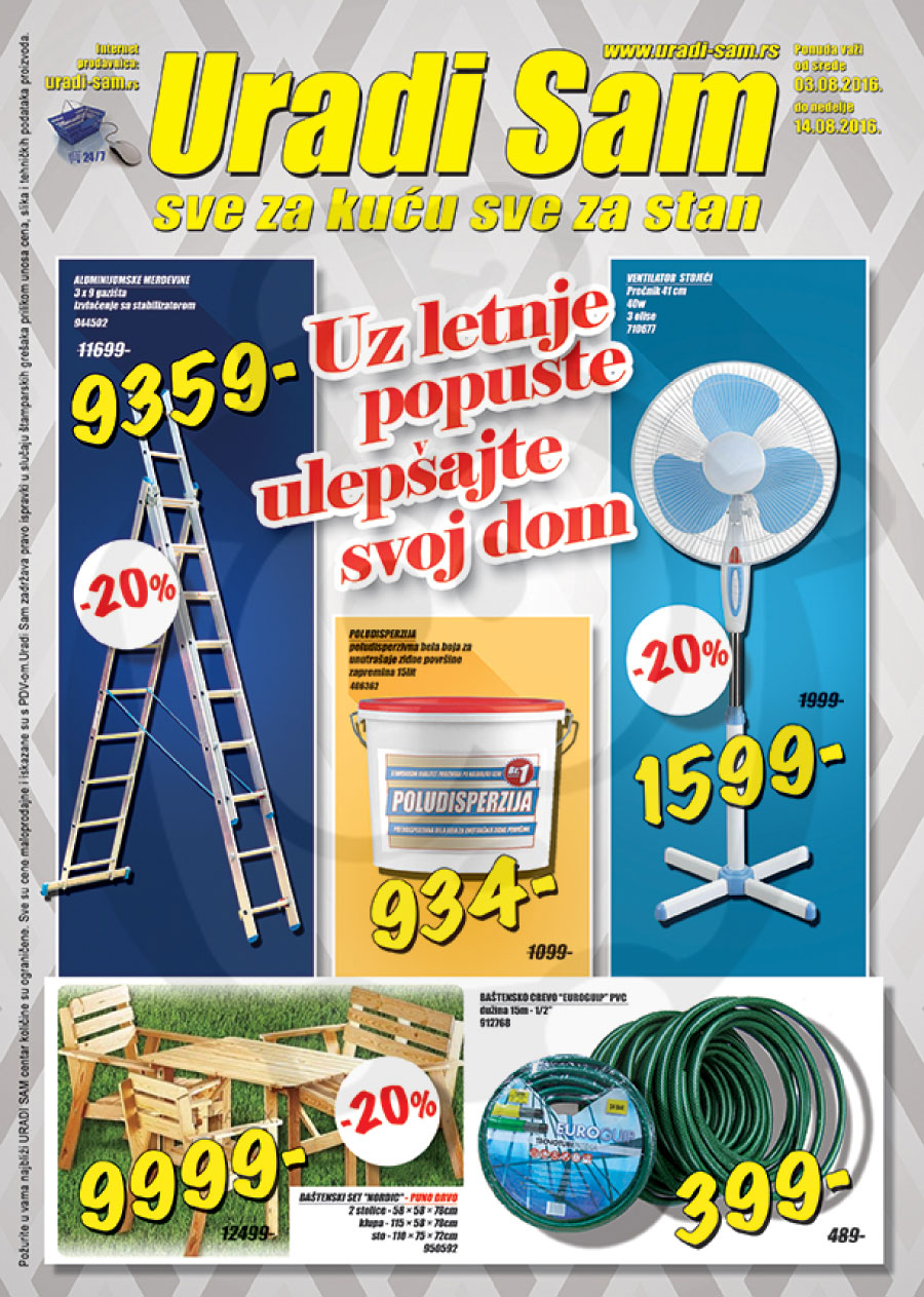Uradi Sam Katalog Akcija 03.08. - 14.08.2016. | Kuda u Kupovinu