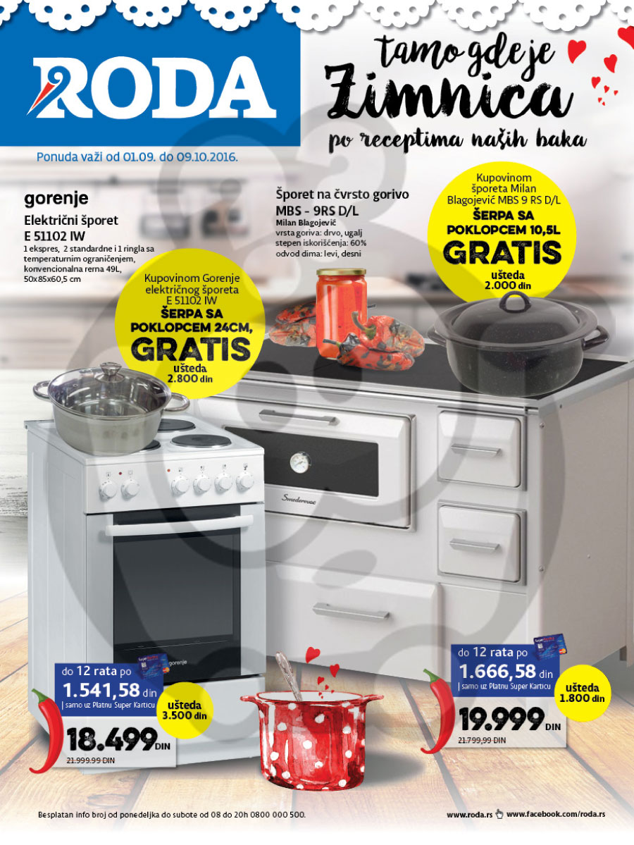 Roda Akcija Katalog Zimnica 01.09. - 09.10.2016. | Kuda u Kupovinu