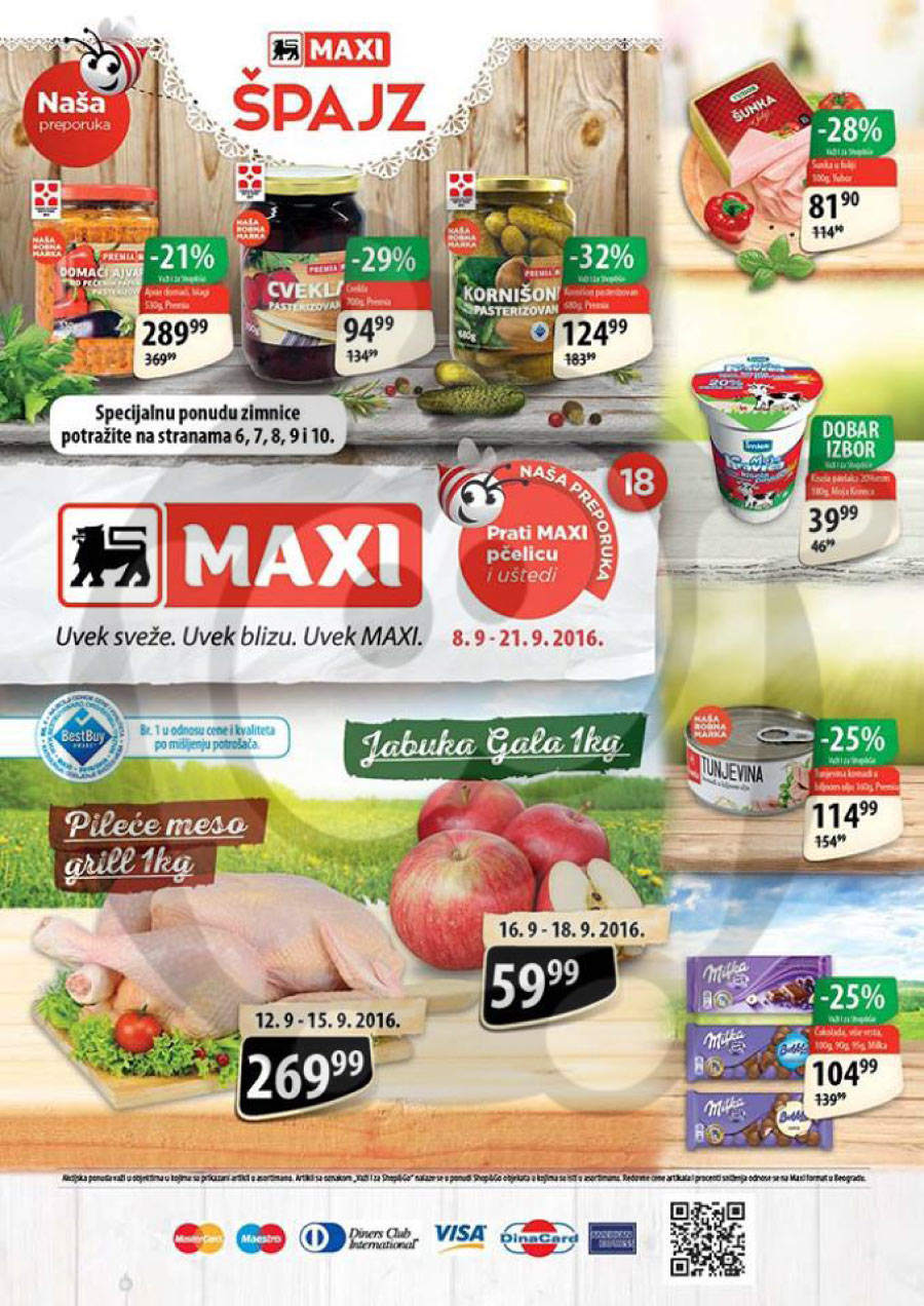 Maxi Katalog Akcija 08.09. - 21.09.2016. | Kuda u Kupovinu