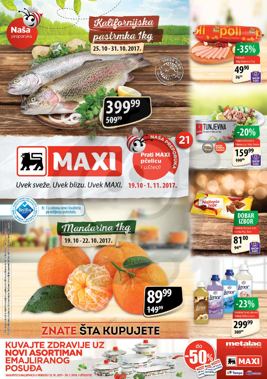 Maxi Katalog Akcija 19.10. - 01.11.2017. | Kuda u Kupovinu