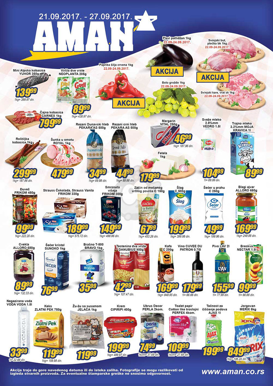 Aman Vikend Akcija 21.09. - 27.09.2017. | Kuda u Kupovinu