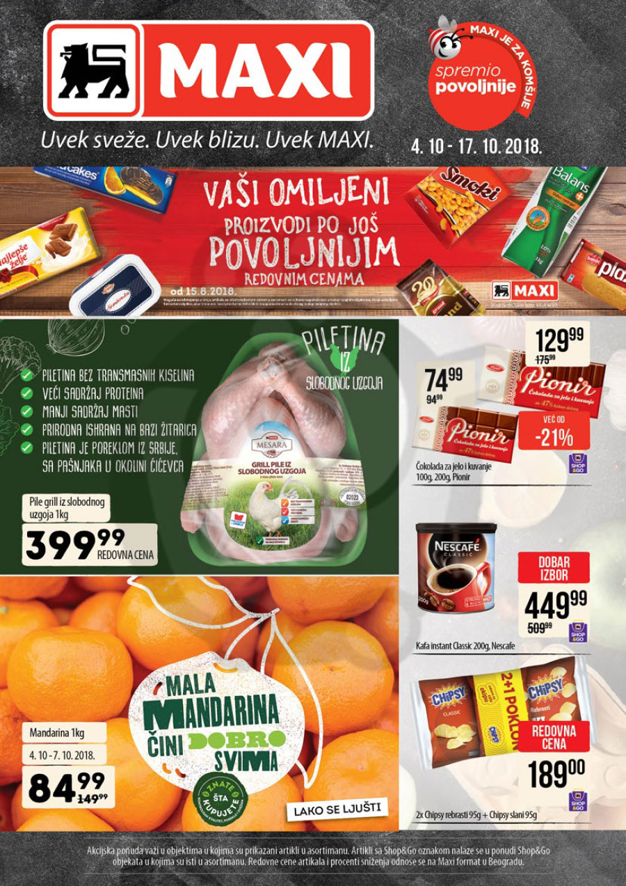Maxi Katalog Akcija 04.10. - 17.10.2018. | Kuda u Kupovinu