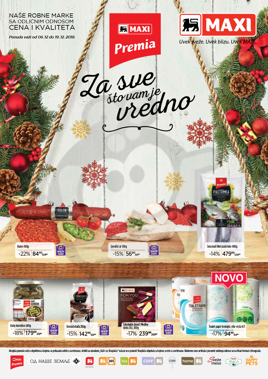 Maxi Katalog Akcija Premia Proizvodi 06.12. - 19.12.2018. | Kuda u Kupovinu