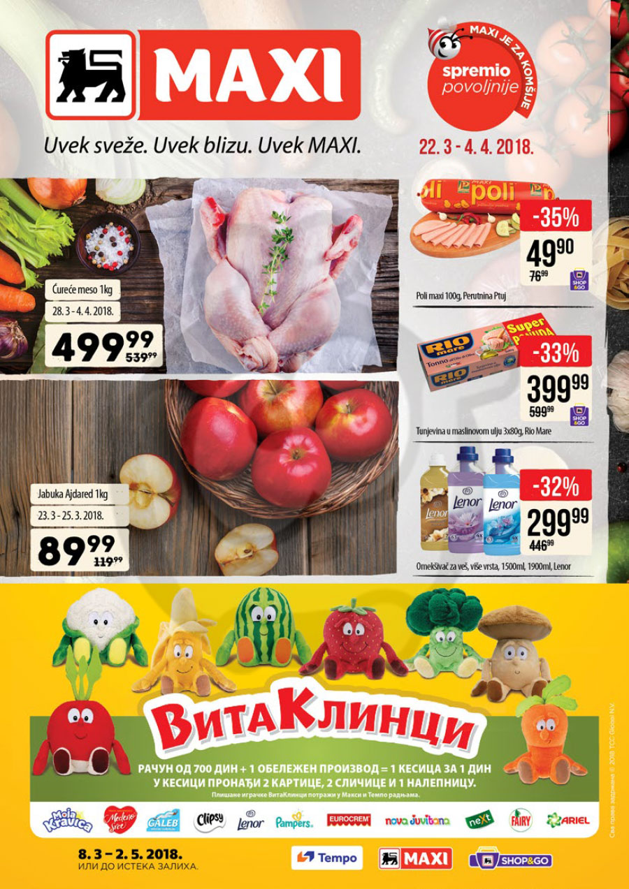 Maxi Katalog Akcija 22.03. - 04.04.2018. | Kuda u Kupovinu