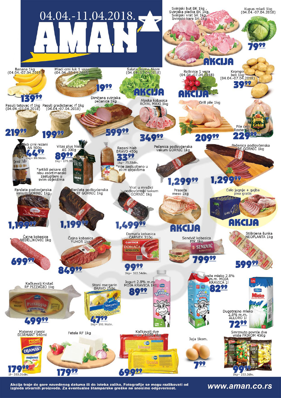 Aman Vikend Akcija 04.04. -11.04.2018. | Kuda u Kupovinu