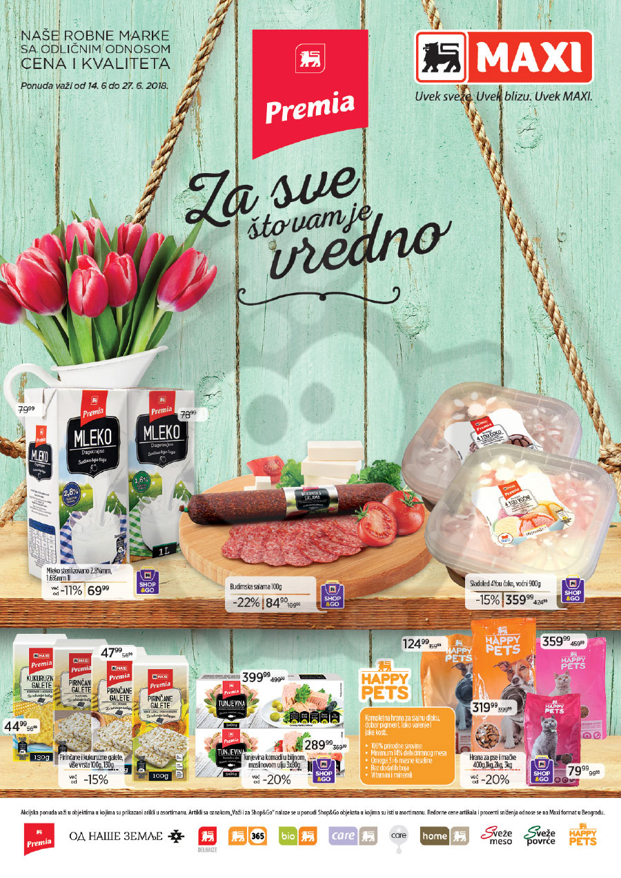 Maxi Katalog Akcija Premia Proizvodi 14.06. - 27.06.2018. | Kuda u Kupovinu