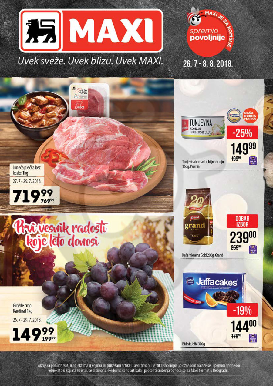Maxi Katalog Akcija 26.07. - 08.08.2018. | Kuda u Kupovinu