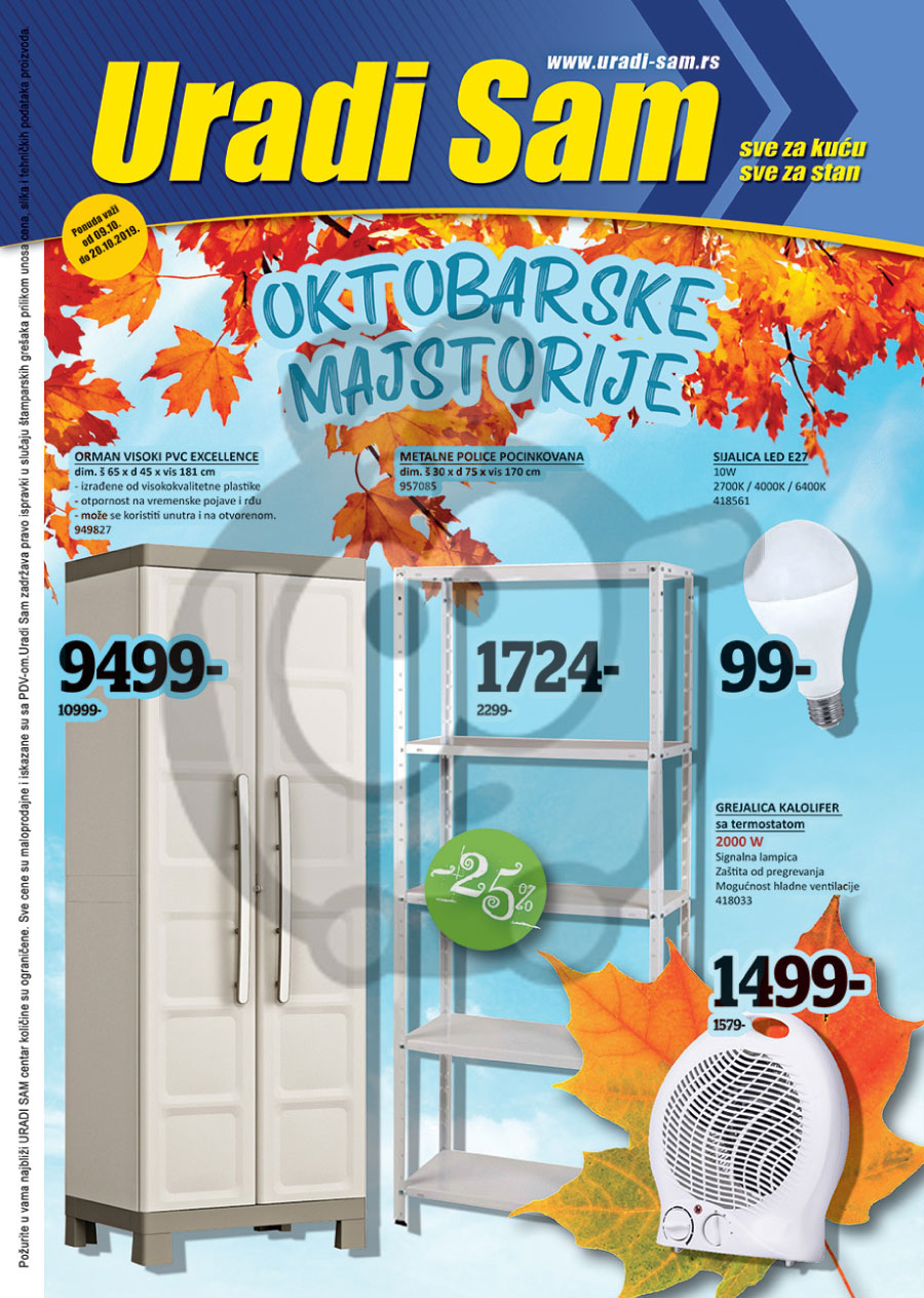 Uradi Sam Katalog Akcija 09.10. - 20.10.2019. | Kuda u Kupovinu