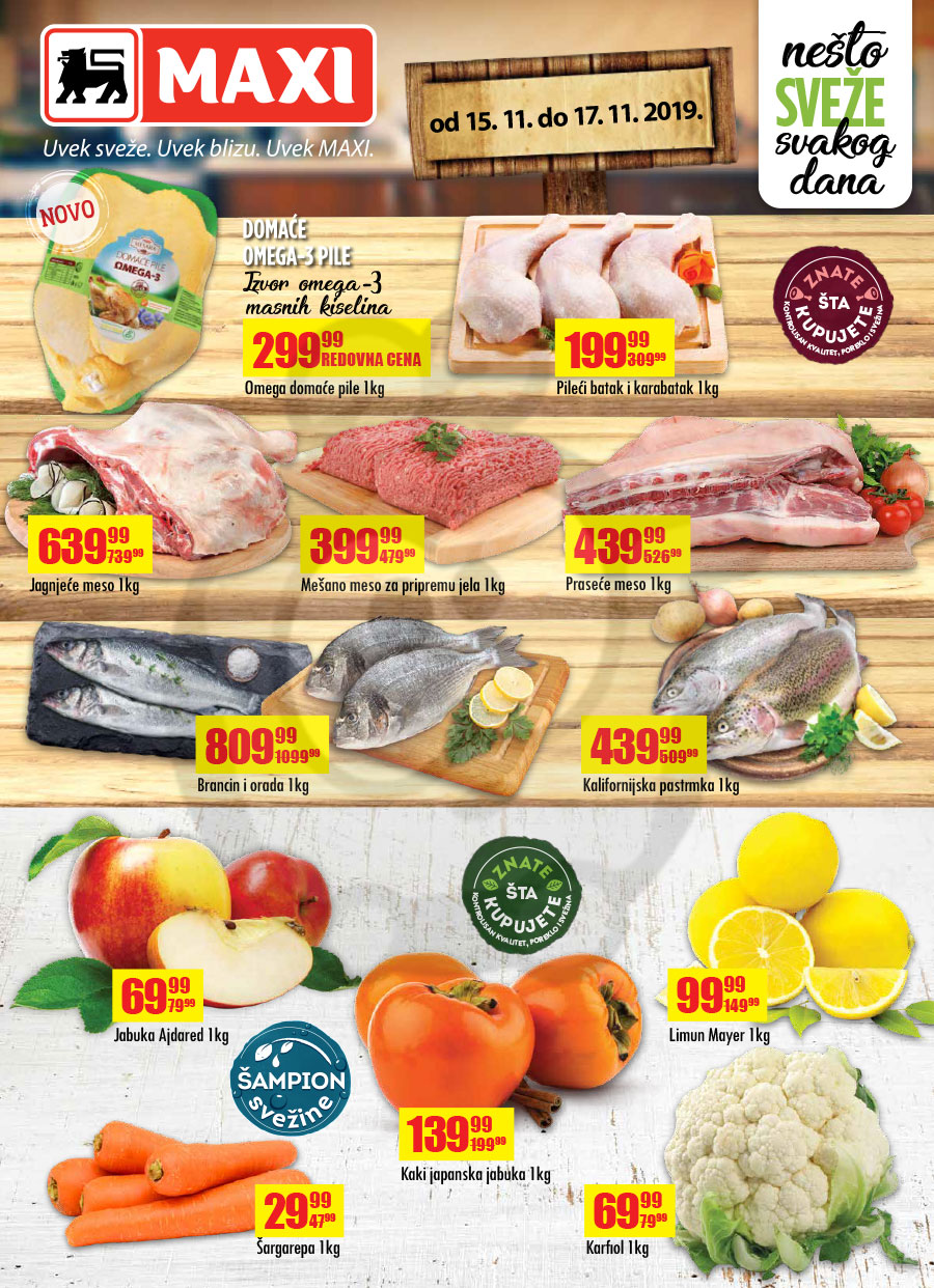 Maxi Vikend Akcija 15.11. - 17.11.2019. | Kuda u Kupovinu