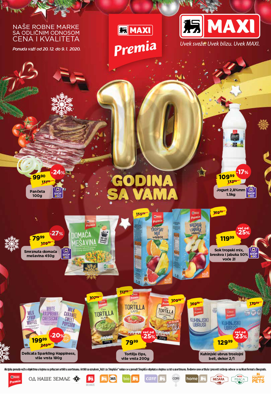 Maxi Katalog Akcija Premia Proizvodi 20.12.2019. - 09.01.2020. | Kuda u ...