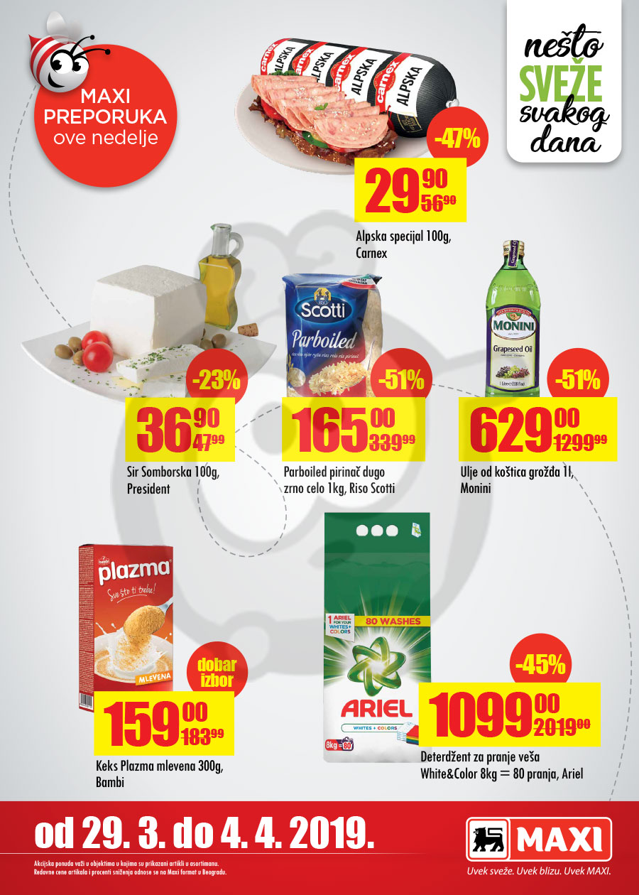 Maxi Nedeljna Akcija 29.03. - 04.04.2019. | Kuda u Kupovinu