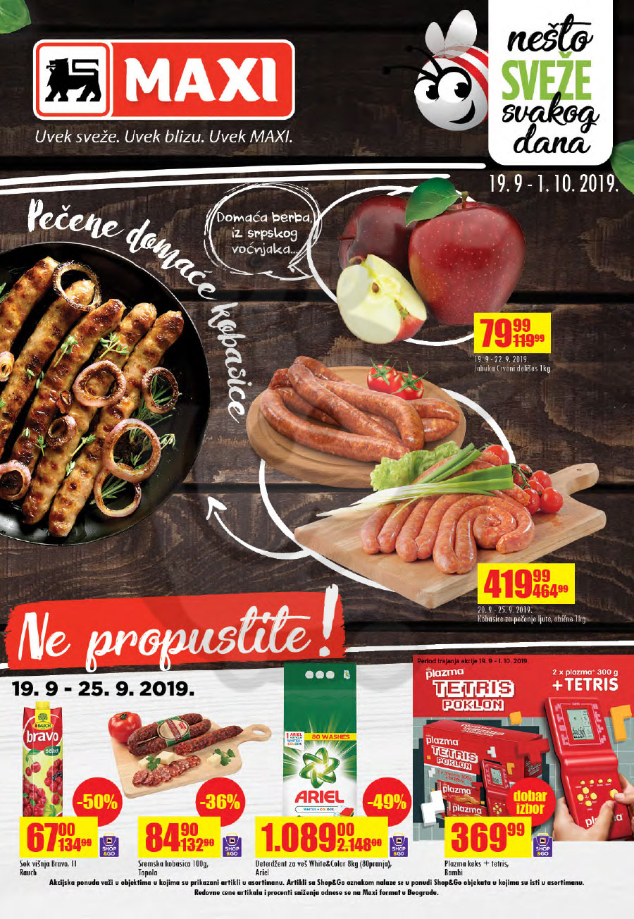 Maxi Katalog Akcija 19.09. - 01.10.2019. | Kuda u Kupovinu