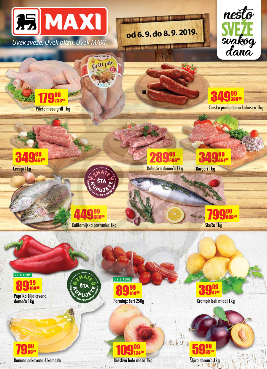 Maxi Vikend Akcija 06.09. - 08.09.2019. | Kuda u Kupovinu