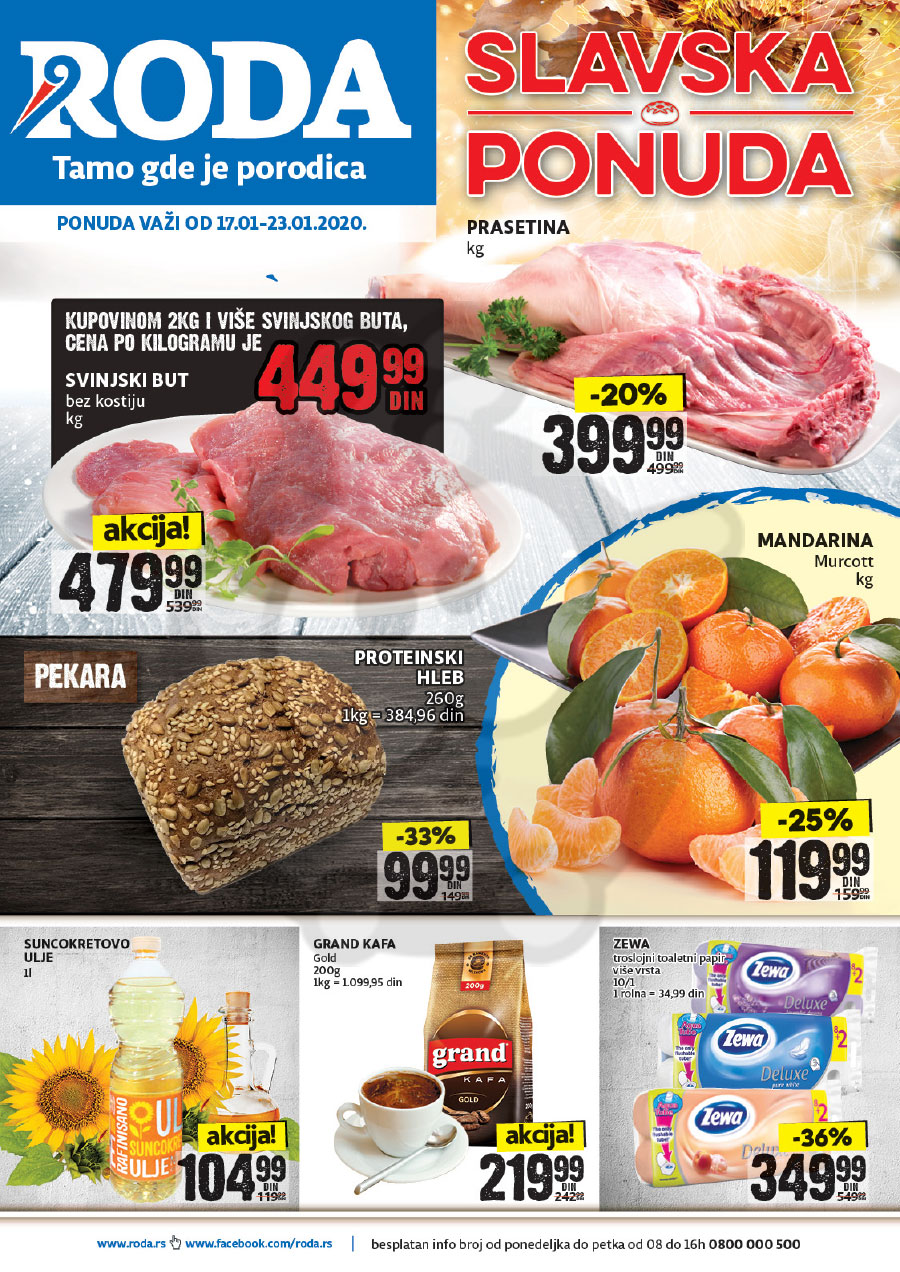 Roda Vikend Nedeljna Akcija 17.01. - 23.01.2020. | Kuda u Kupovinu