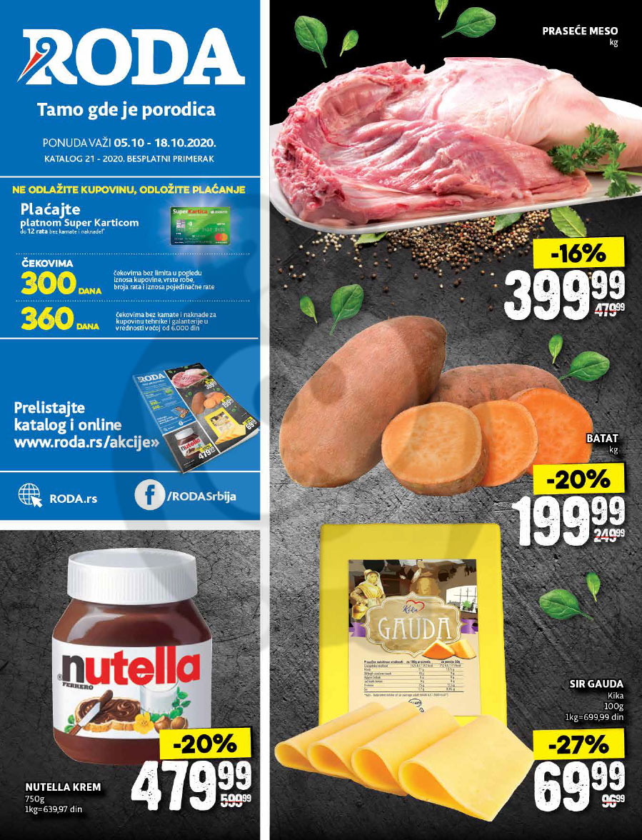 Roda Market Katalog Akcija 05.10. - 18.10.2020. | Kuda u Kupovinu