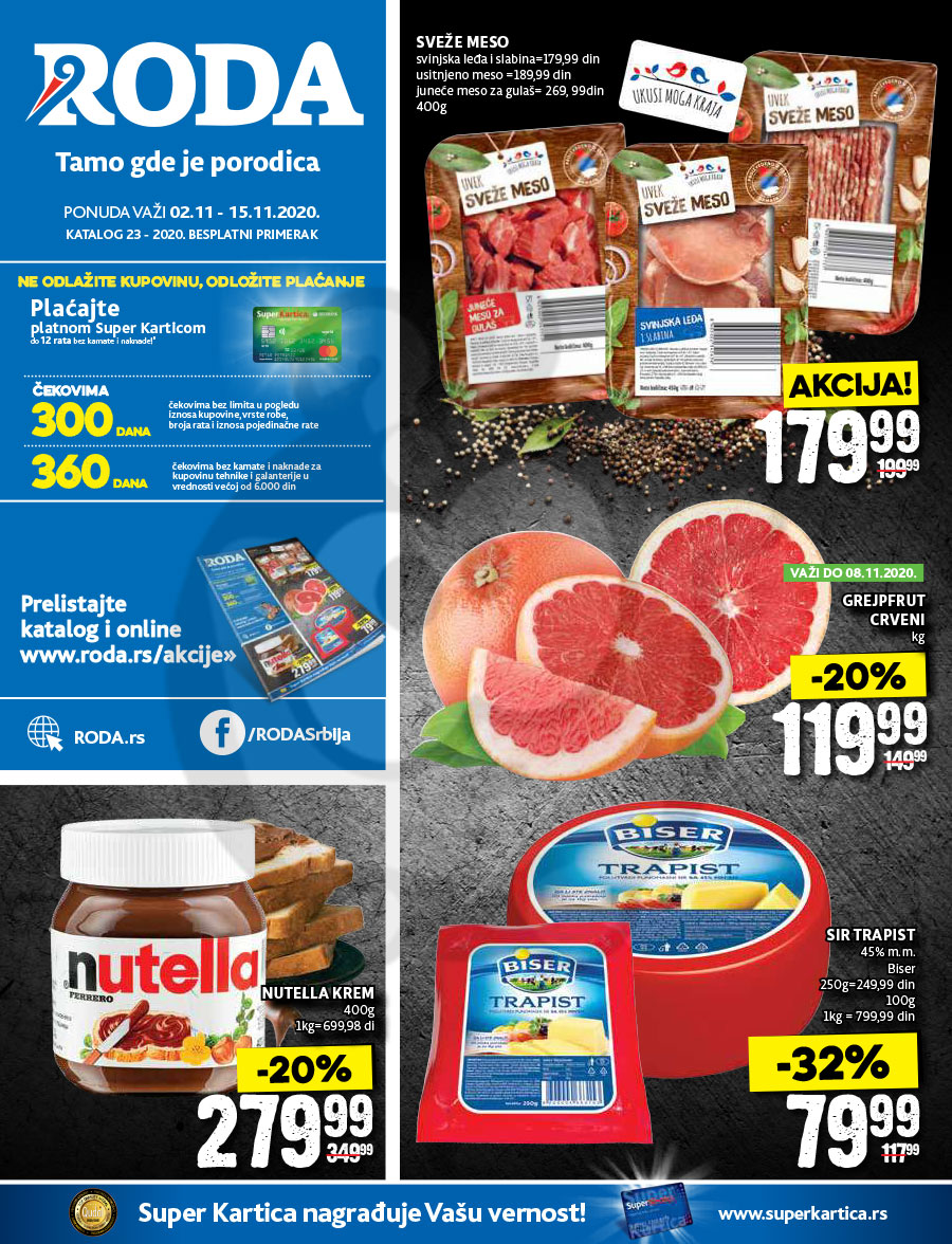 Roda Market Katalog Akcija 02.11. - 15.11.2020. | Kuda u Kupovinu