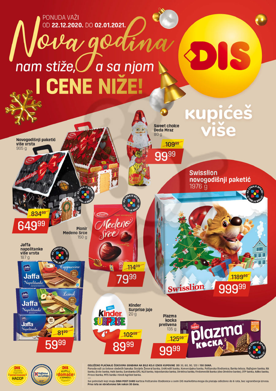 Dis Market Katalog Akcija 24.12.2020. - 02.01.2021. | Kuda u Kupovinu