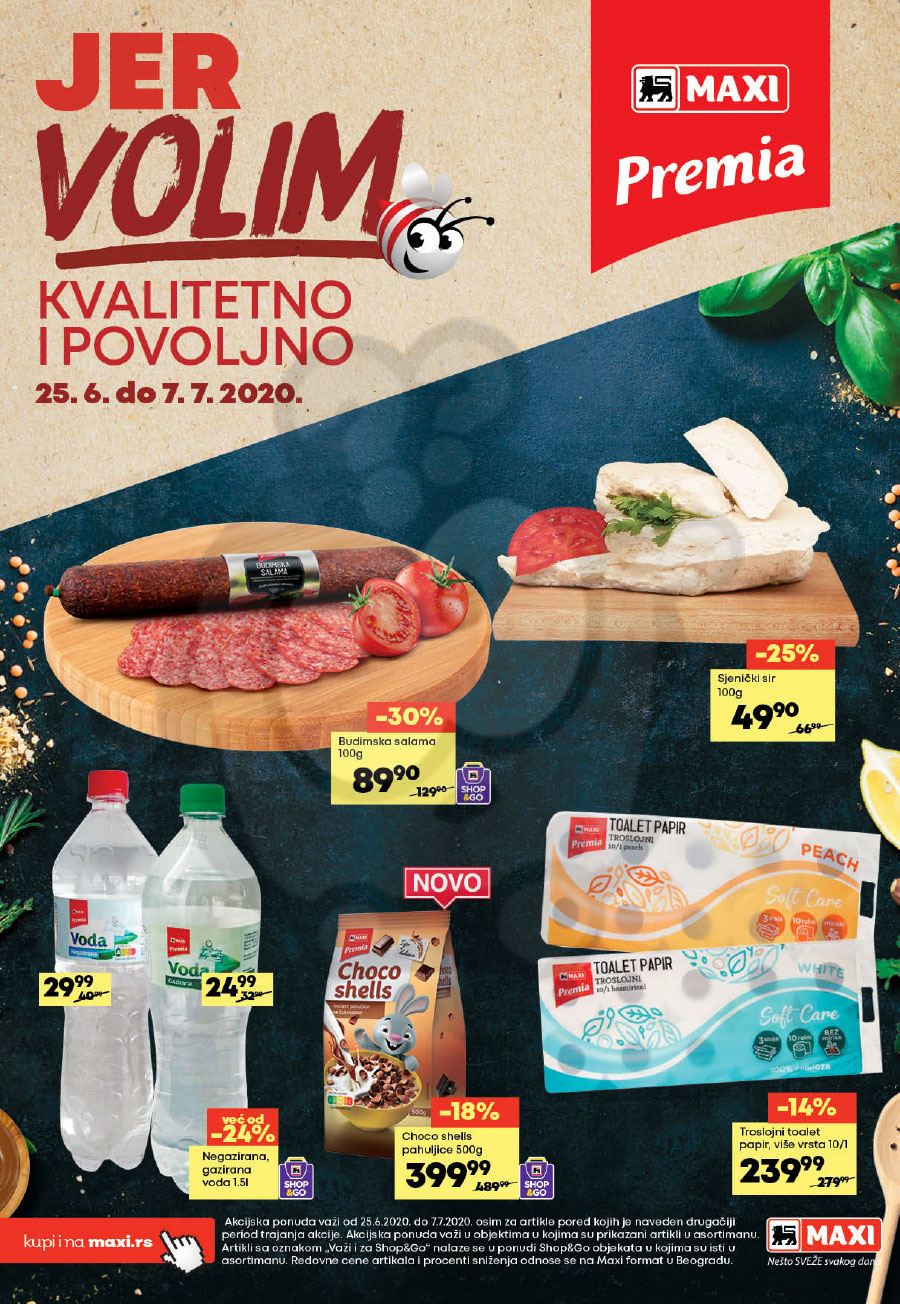 Maxi Katalog Akcija Premia Proizvodi 25.06. - 07.07.2020. | Kuda u Kupovinu