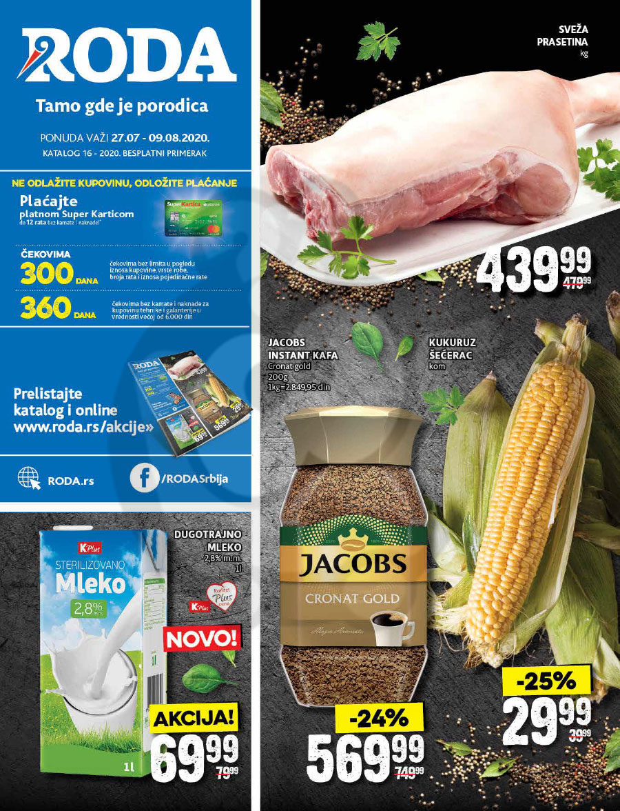 Roda Market Katalog Akcija 27.07. - 09.08.2020. | Kuda u Kupovinu
