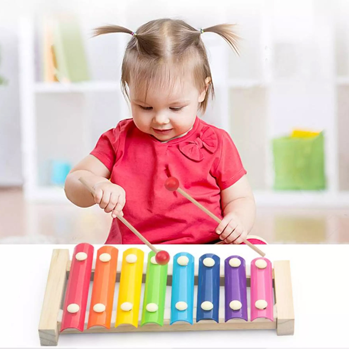 Veseli metalofon - drveni instrument sa udaraljkama | Kuda u Kupovinu