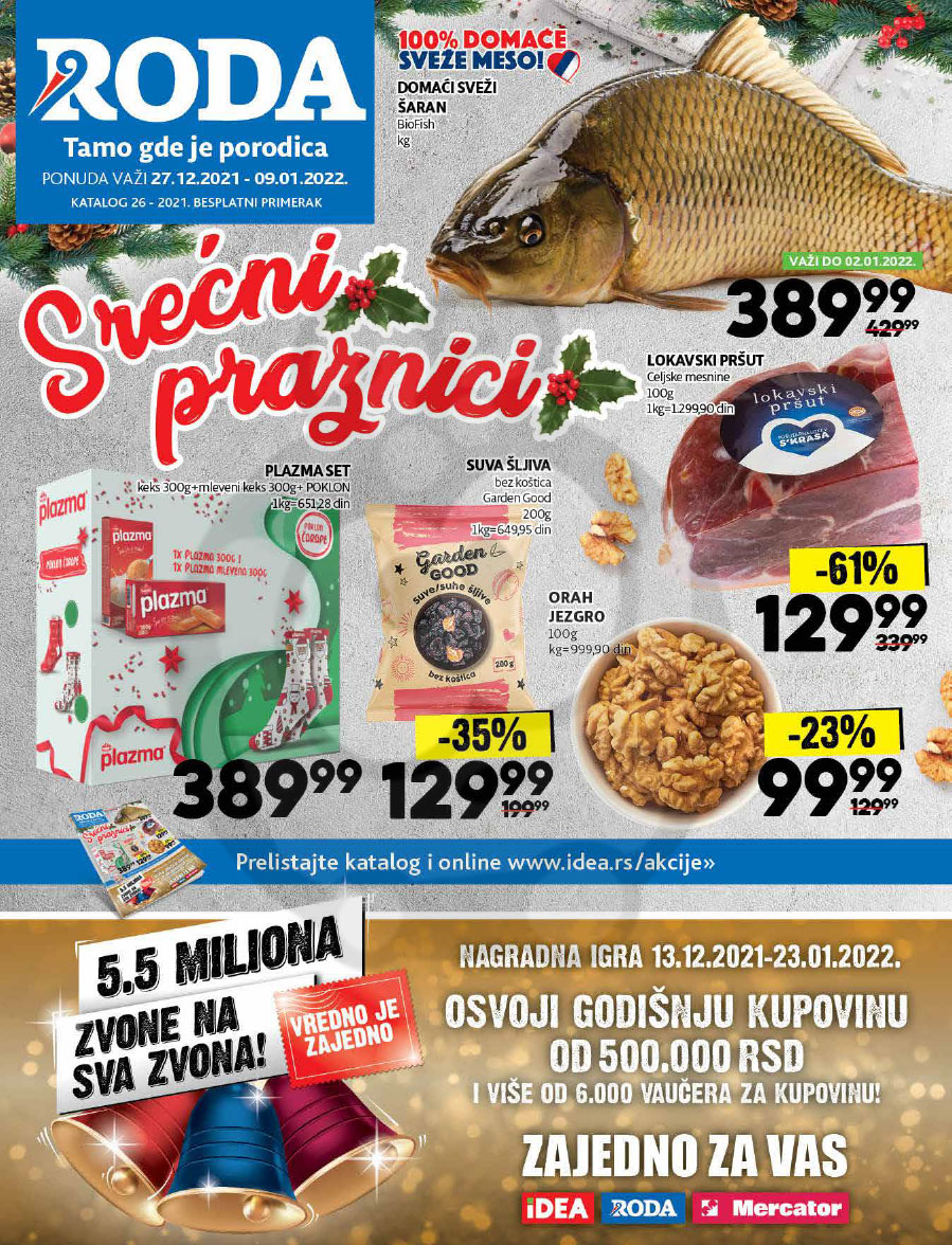 Roda Market Katalog Akcija 27.12 2021. - 09.01.2022. | Kuda u Kupovinu