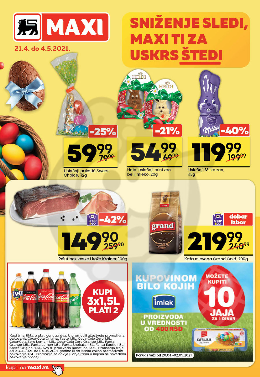 Maxi Katalog Akcija 21.04. - 04.05.2021. | Kuda u Kupovinu