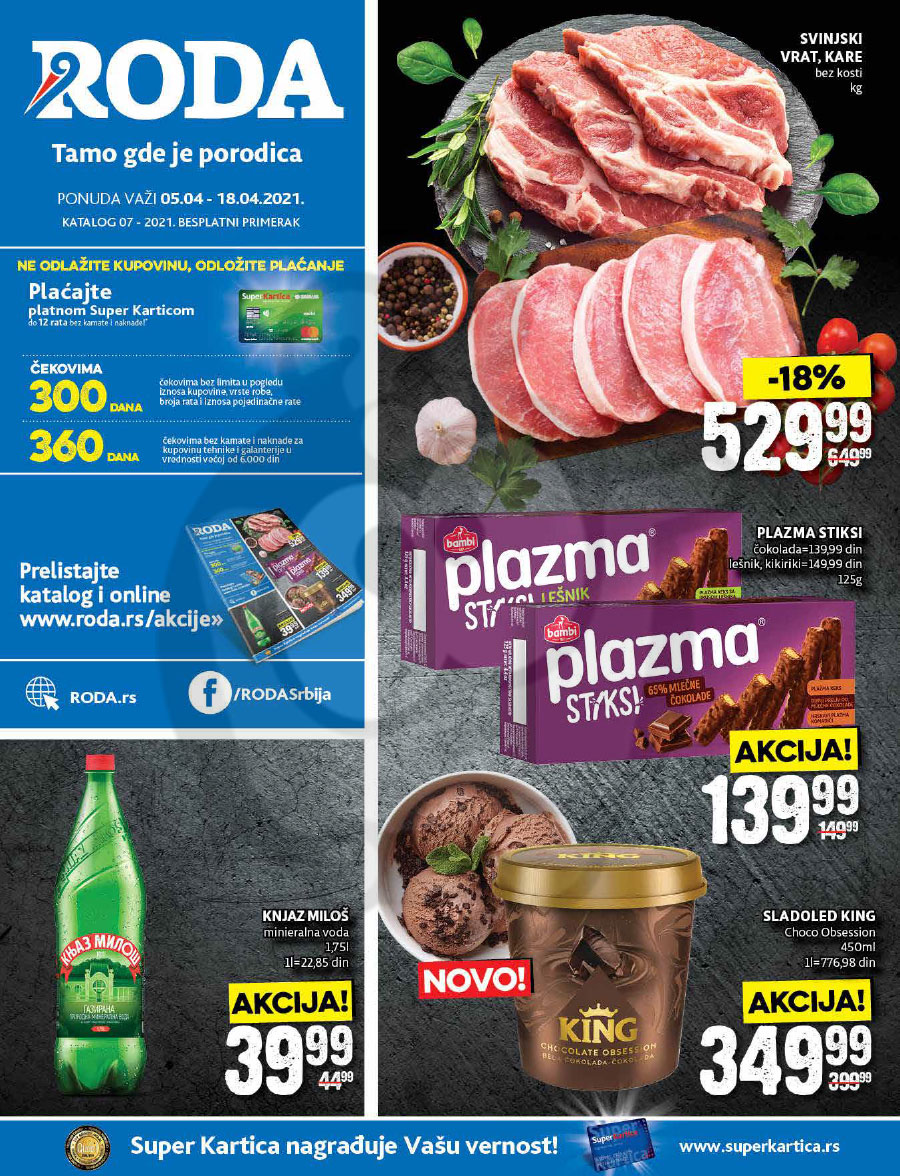 Roda Market Katalog Akcija 05.04 - 18.04.2021. | Kuda u Kupovinu