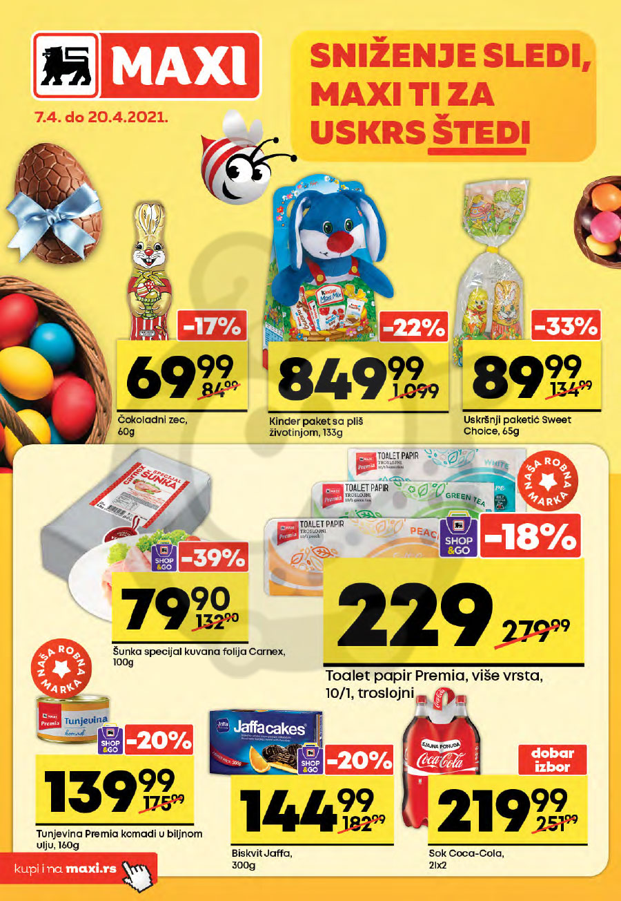 Maxi Katalog Akcija 07.04. - 20.04.2021. | Kuda u Kupovinu