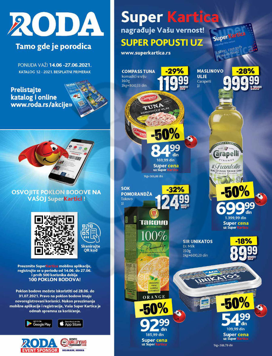 Roda Market Katalog Akcija 14.06 - 27.06.2021. | Kuda u Kupovinu