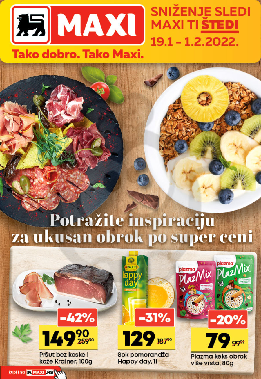 Maxi Katalog Akcija 19.01. - 01.02.2022. | Kuda u Kupovinu