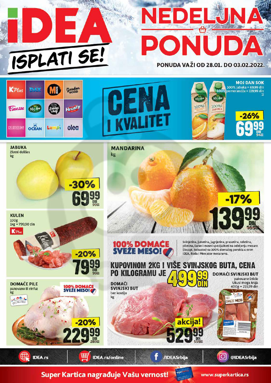 Idea Vikend Nedeljna Akcija 28.01. - 03.02.2022. | Kuda u Kupovinu