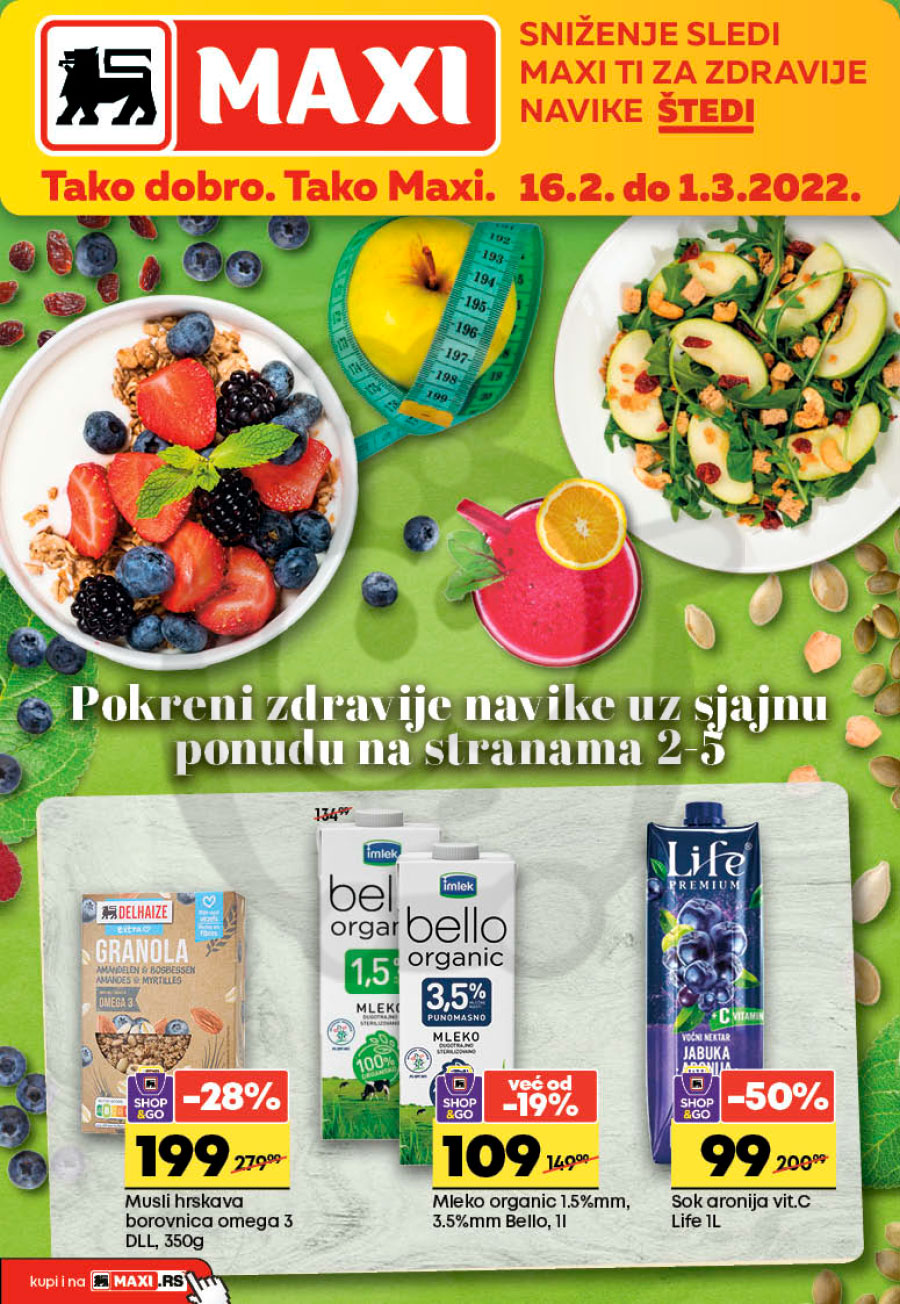 Maxi Katalog Akcija 16.02. - 01.03.2022. | Kuda u Kupovinu