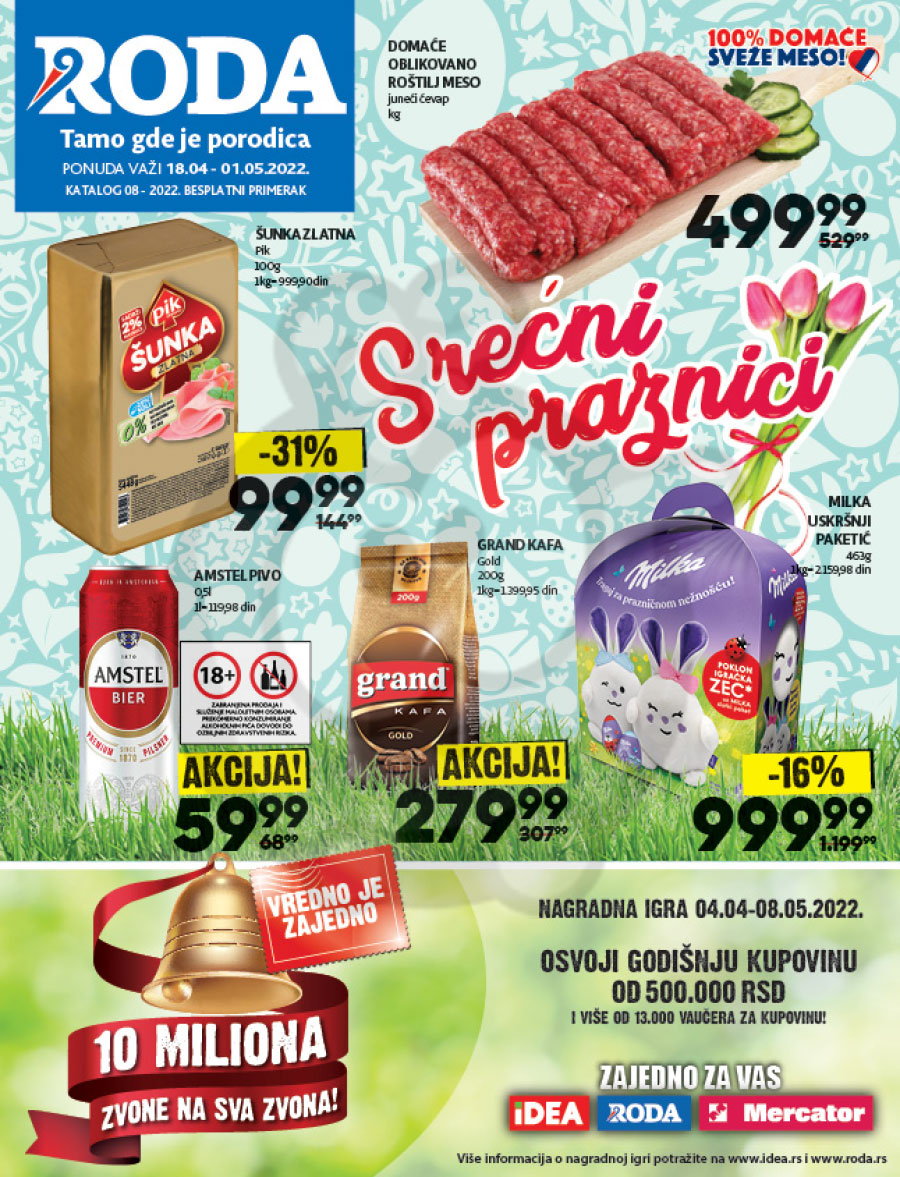 Roda Market Katalog Akcija 18.04. - 01.05.2022. | Kuda u Kupovinu