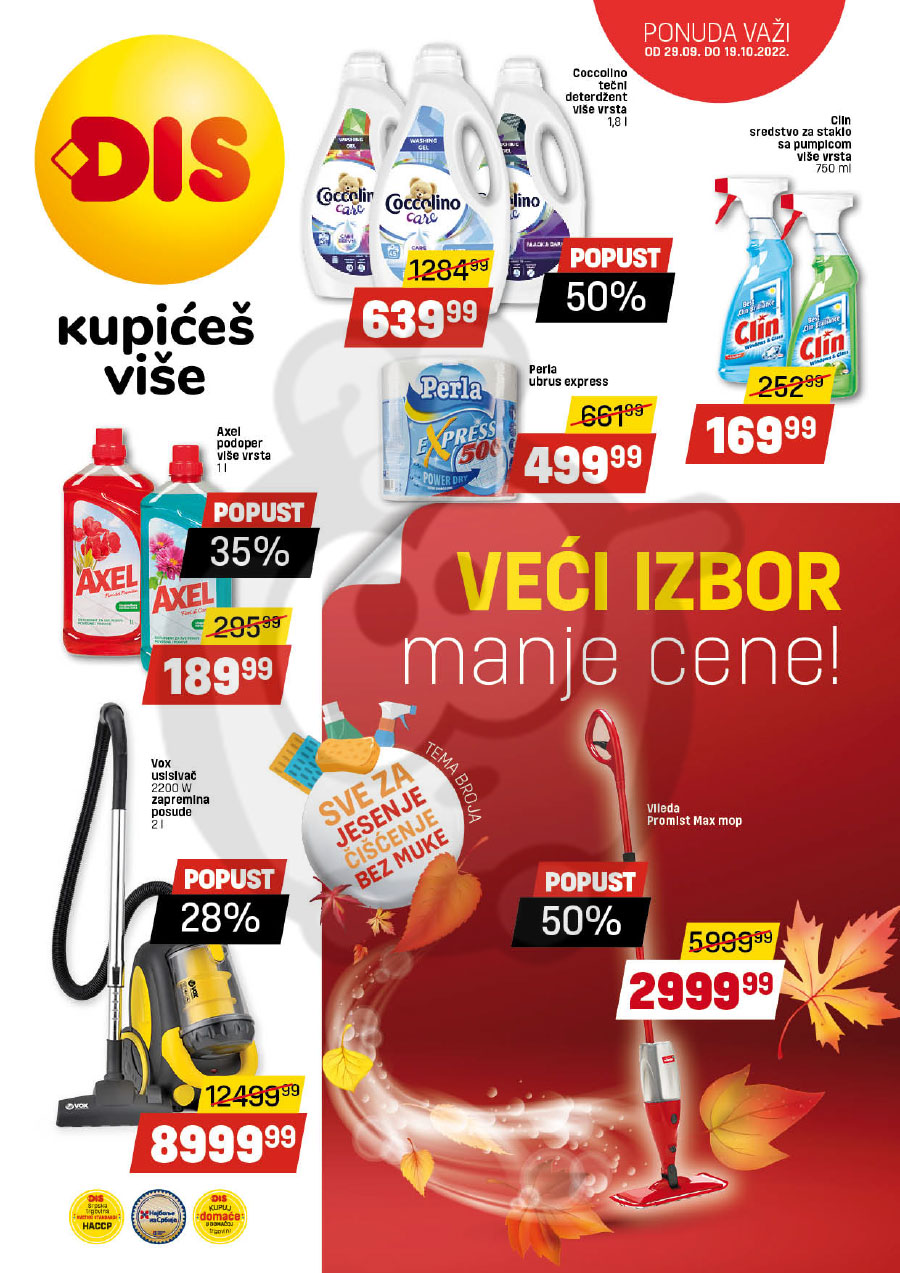 Dis Market Katalog Akcija 29.09. - 19.10.2022. | Kuda u Kupovinu