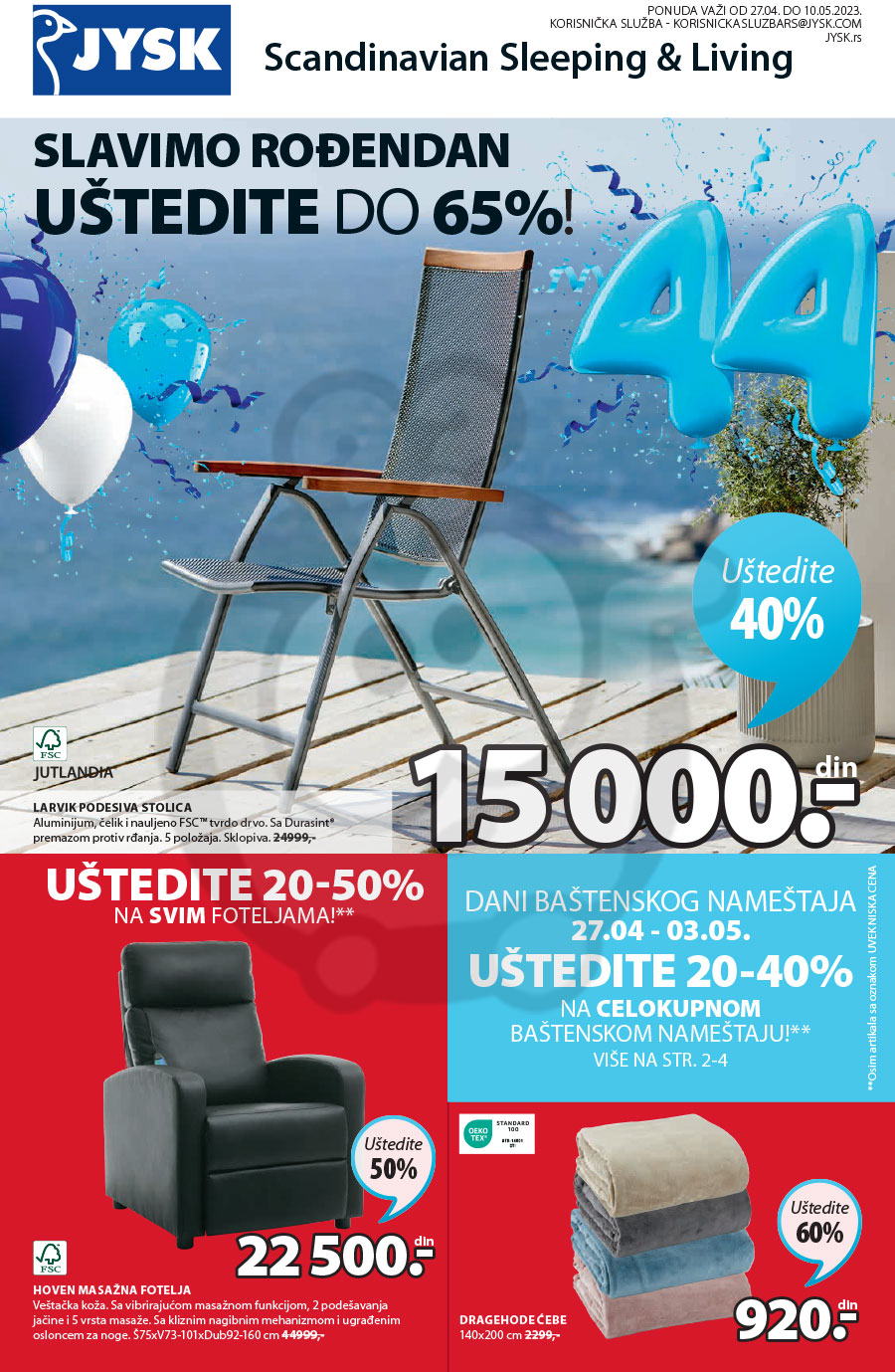 JYSK Katalog Akcija 27.04. - 10.05.2023. | Kuda u Kupovinu