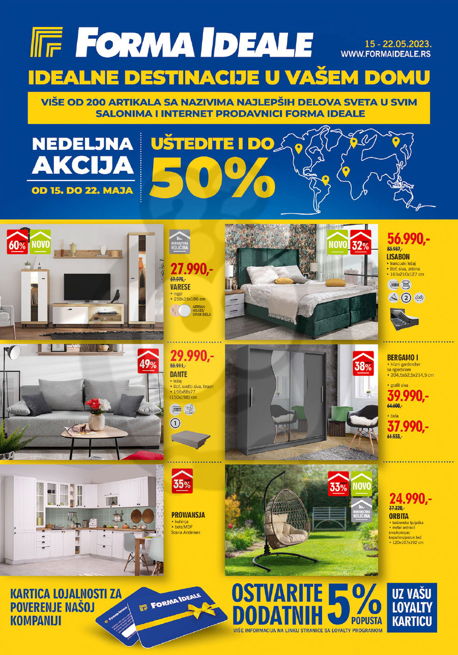 Forma Ideale Nameštaj Katalog Akcij Maj 2023. | Kuda u Kupovinu