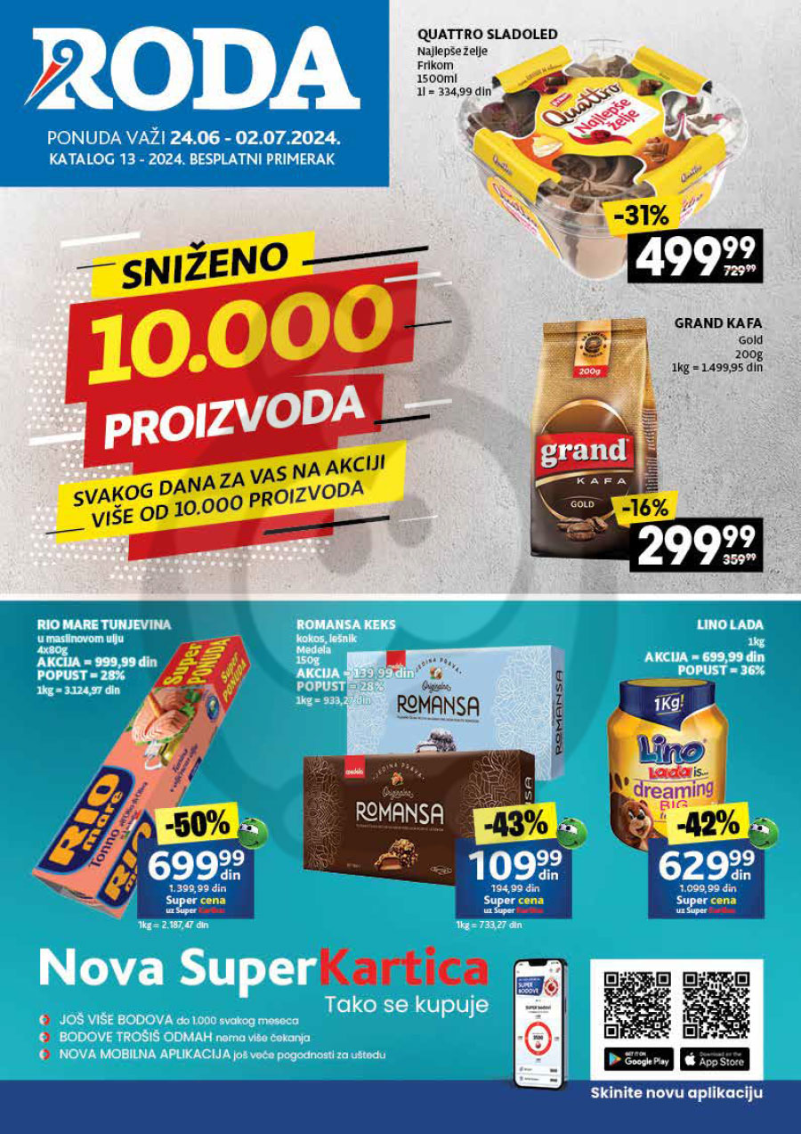 Roda Market Katalog Akcija 24.06. - 07.07.2024. | Kuda u Kupovinu