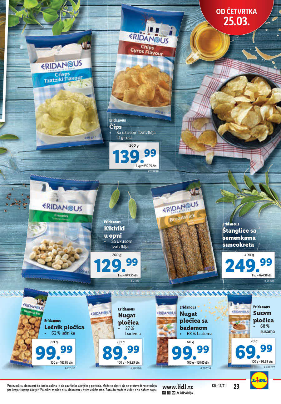 LIDL SRBIJA Katalog Akcija 25.03. - 31.03.2021. | Kuda u Kupovinu