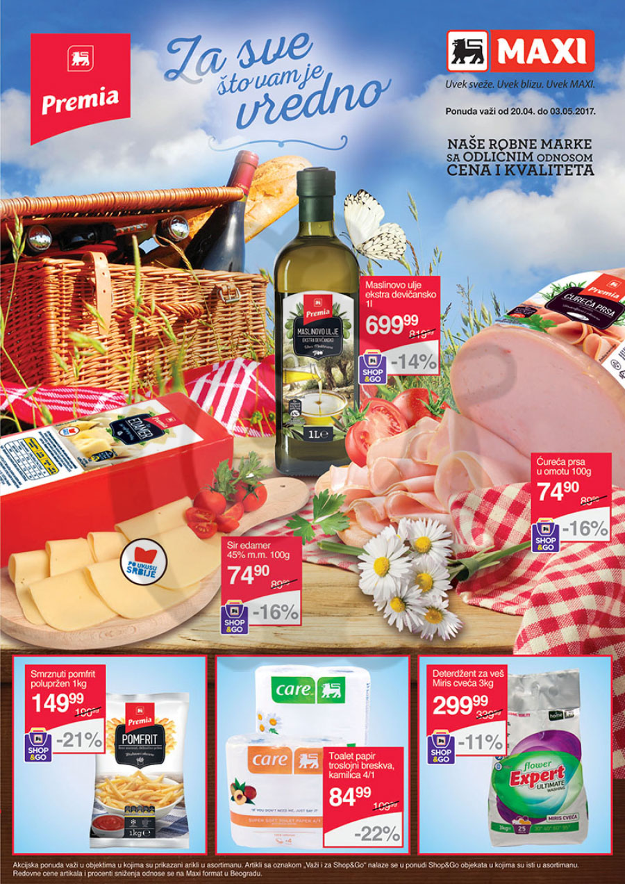 Maxi Katalog Akcija Premia Proizvodi 20.04. - 03.05.2017. | Kuda u Kupovinu