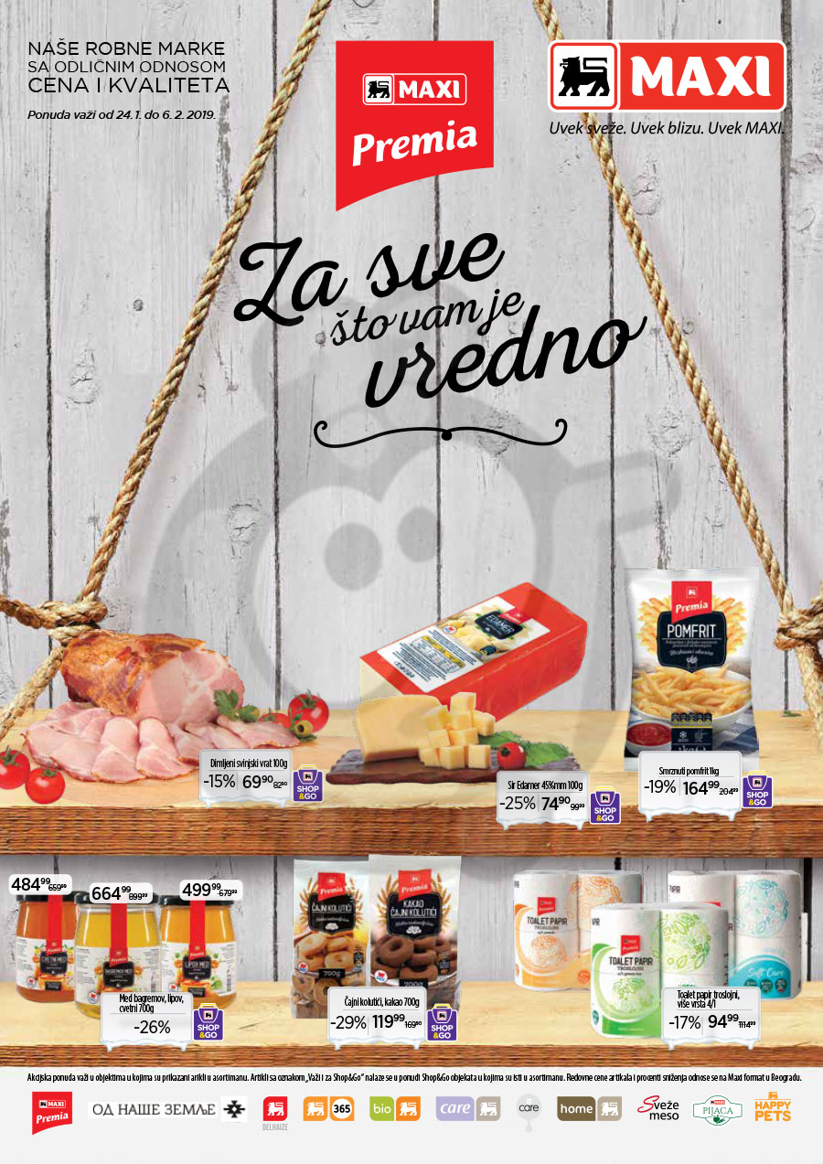 Maxi Katalog Akcija Premia Proizvodi 24.01. - 06.02.2019. | Kuda u Kupovinu
