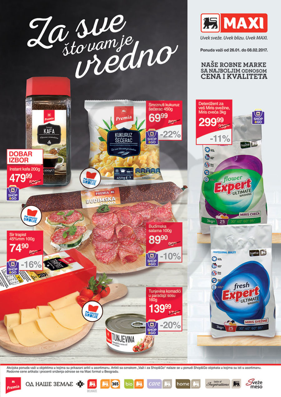 Maxi Katalog Premia Proizvodi Akcija 26.01. - 08.02.2017. | Kuda u Kupovinu