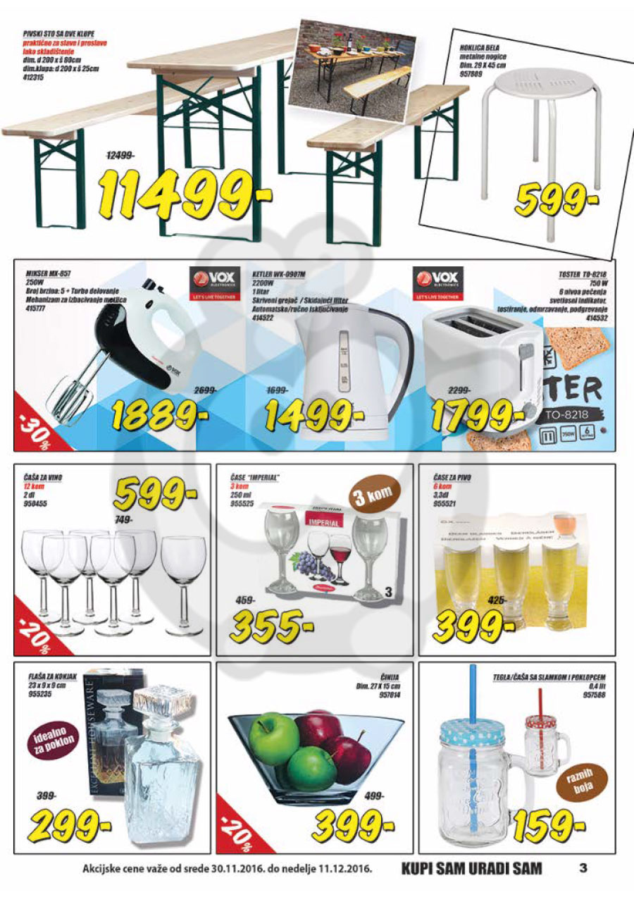 Uradi Sam Katalog Akcija 30.11. - 11.12.2016. | Kuda u Kupovinu