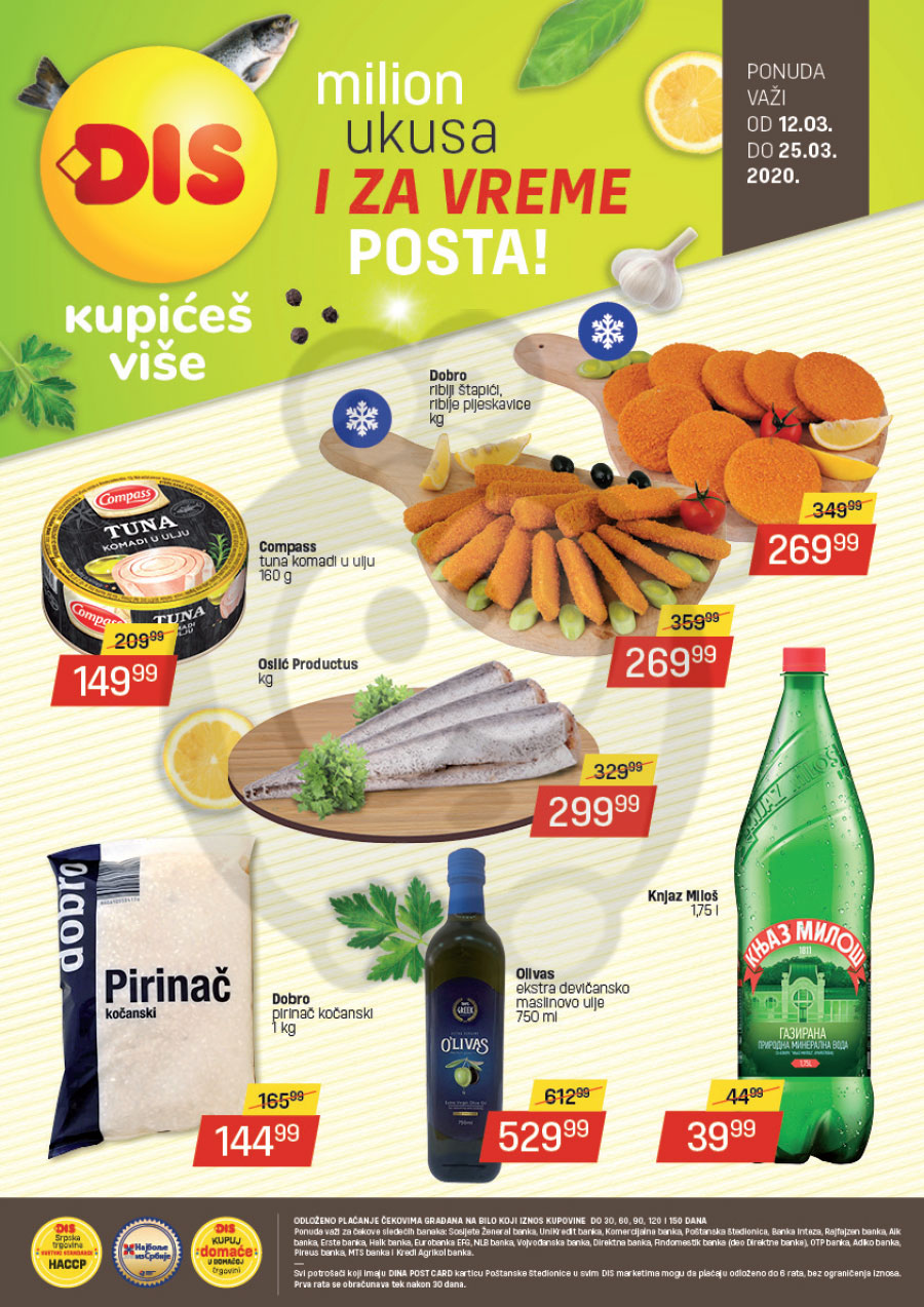 Dis Market Katalog Akcija 12.03. - 25.03.2020. | Kuda u Kupovinu