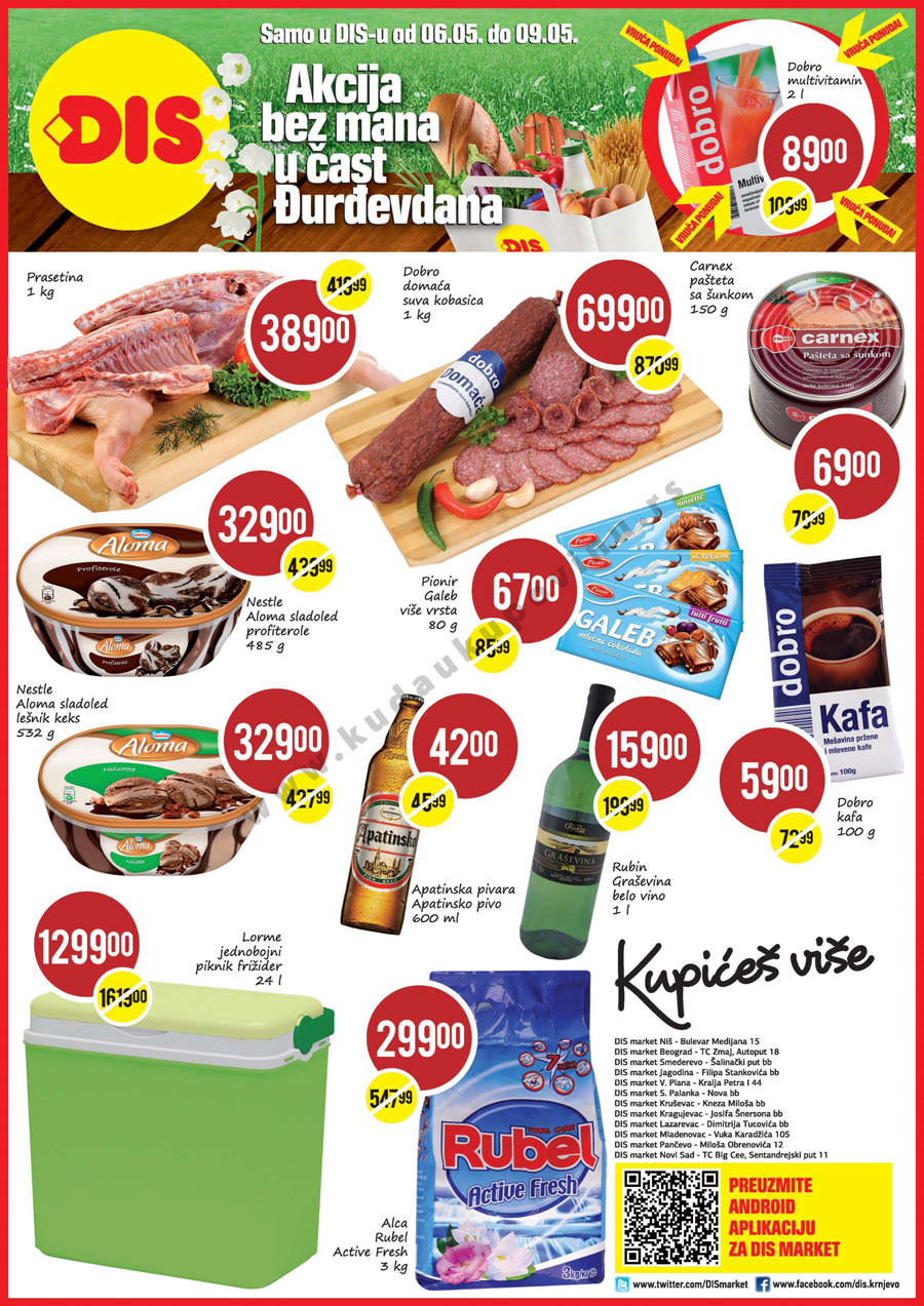 Dis Nedeljna Katalog Akcija 06.05. - 09.05.2013. | Kuda u Kupovinu