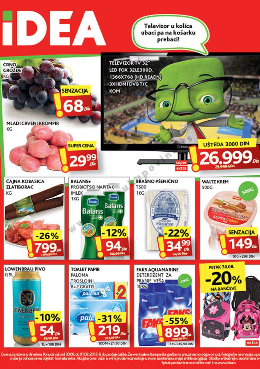 Idea Vikend Katalog Akcija 30.08. - 01.09.2013. | Kuda u Kupovinu