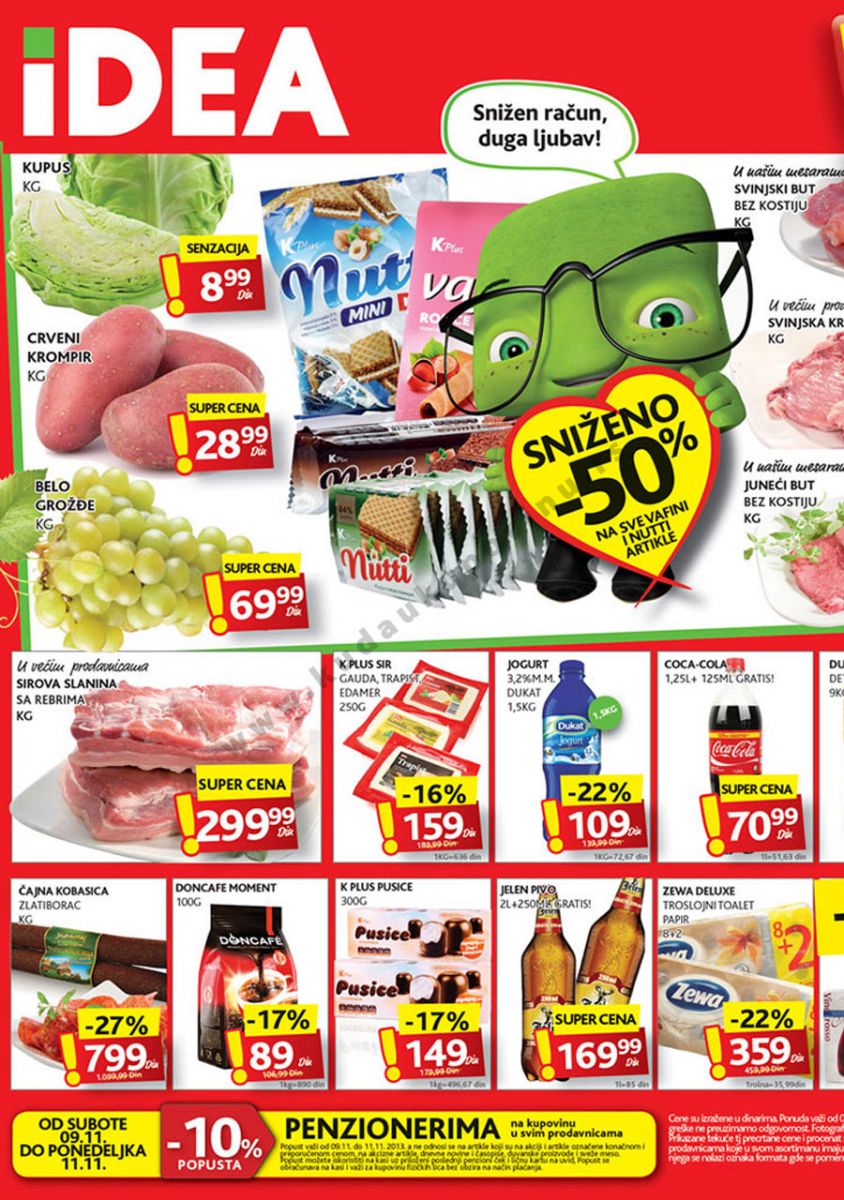 Idea Vikend Katalog Akcija 08.11. - 10.11.2013. | Kuda u Kupovinu