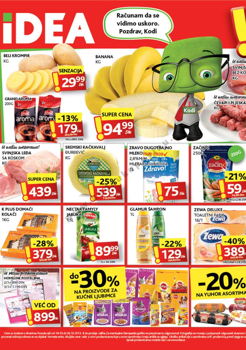 Idea Vikend Katalog Akcija 04.10. - 06.10.2013. | Kuda u Kupovinu